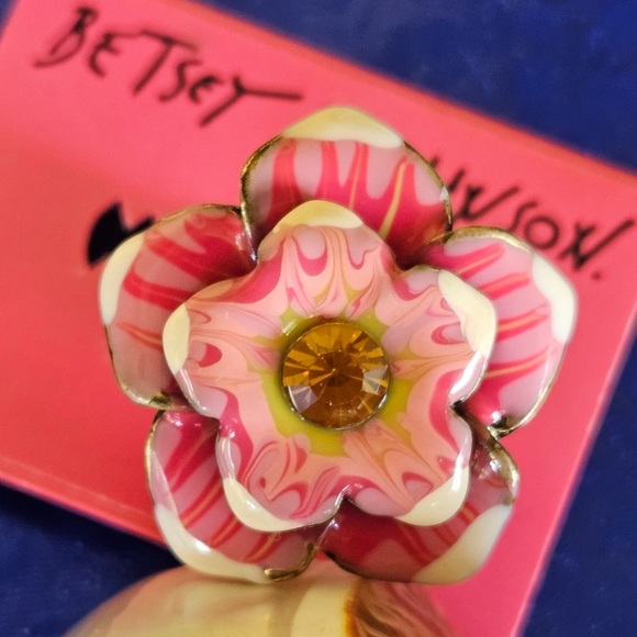 Betsey Johnson | Jewelry | Betsey Johnson Vintage Swirling Wavy Painted ...